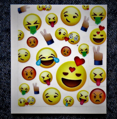 Handy-Sticker # "EMOJI" Smartphone Aufkleber Sticker 5-teilig NEU ...