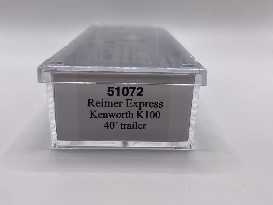 Trainworx 51072 Reimer Express Kenworth K100 & 40' Trailer N Scale ...
