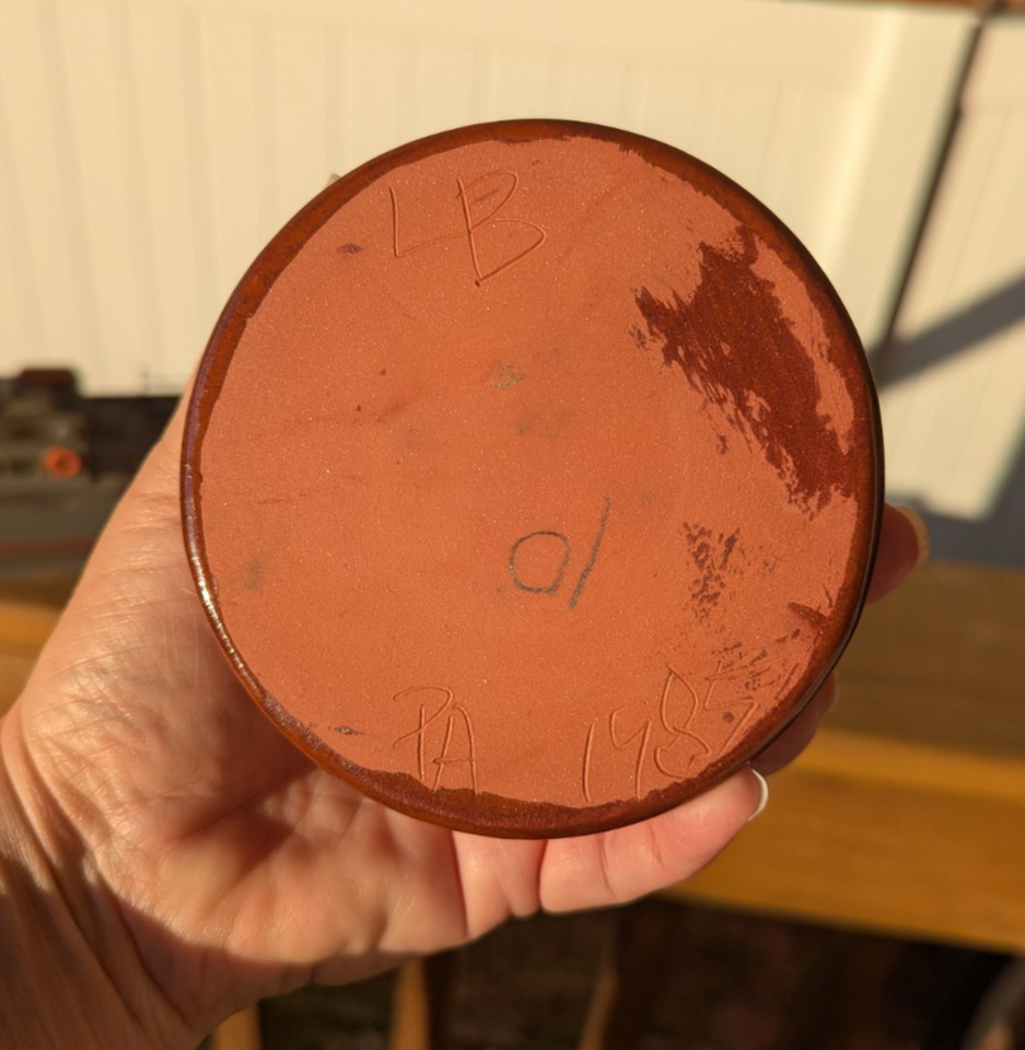 Vintage Redware Pottery Lester Breininger Spittoon 1985 | eBay