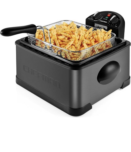 Chefman / Deep Fryer with Basket Strainer, Extra-Large 4.5-Liter ...