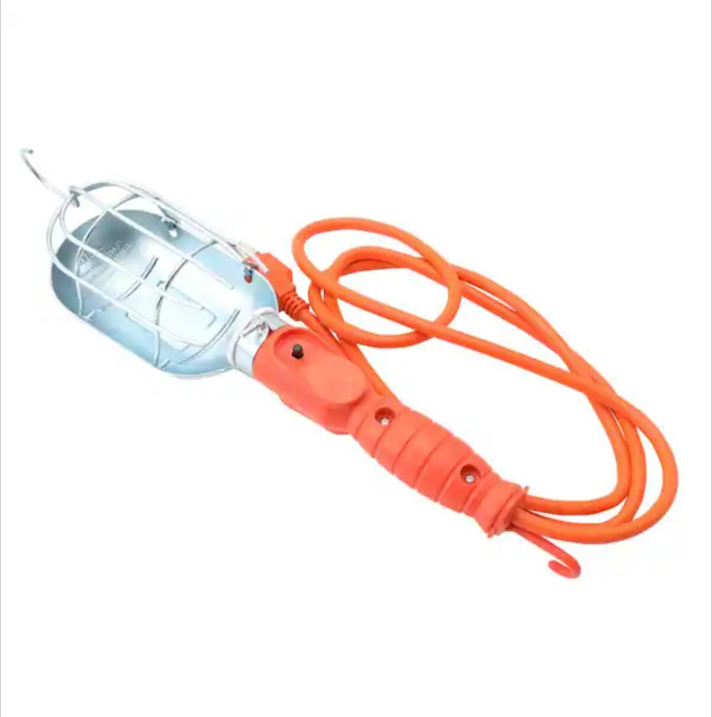 75-Watt Metal Shield Incandescent Trouble Work Light with 6 Ft. Cord ...