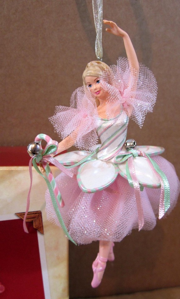 Peppermint Candy Cane Barbie Doll Hallmark Keepsake Ornament Handcraft ...