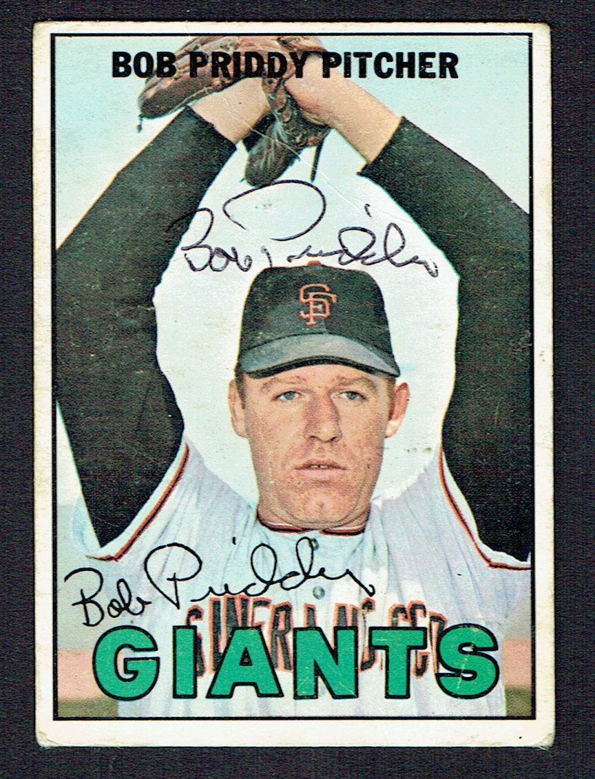 Bob Priddy #26 signed autograph auto 1967 Topps Baseball Trading Card ...