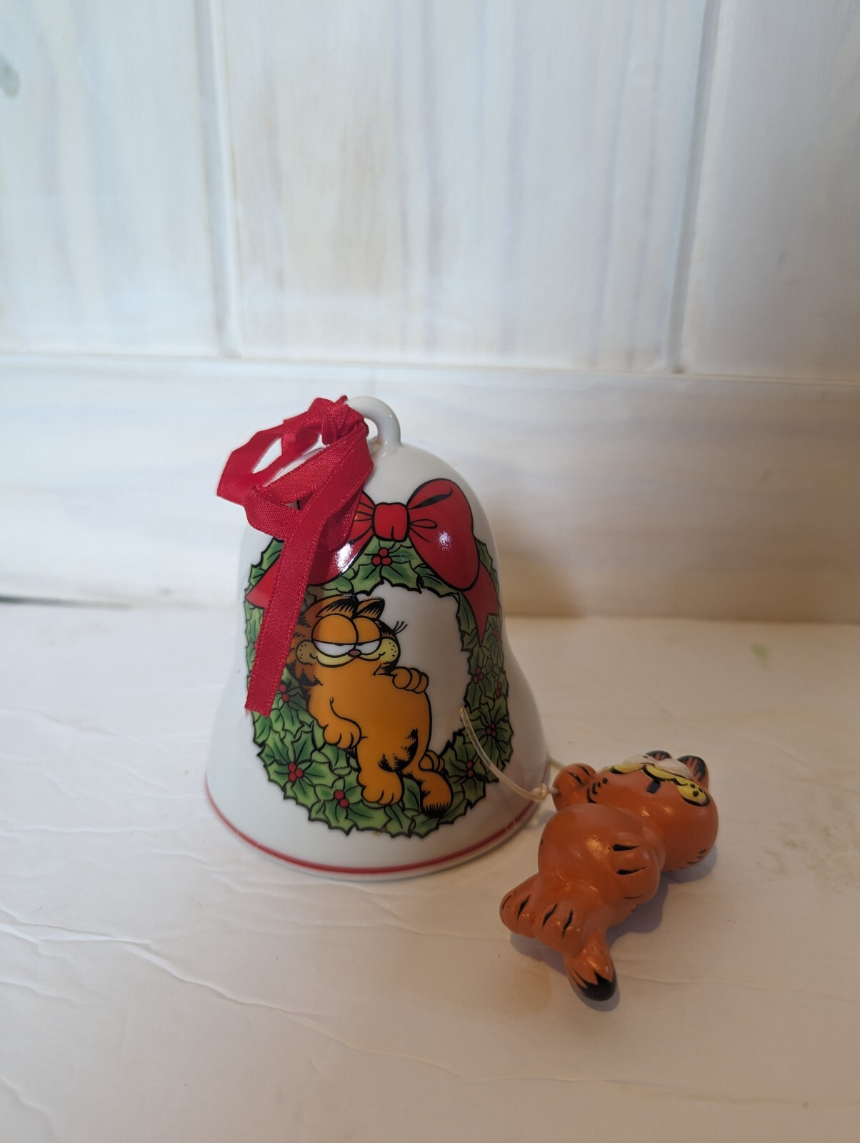 Vintage Garfield ENESCO Christmas bell Wreath hanging Garfield #10 | eBay