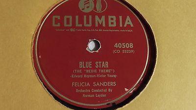 Felicia Sanders - 78rpm single 10-inch – Columbia #40508 Blue Star | eBay