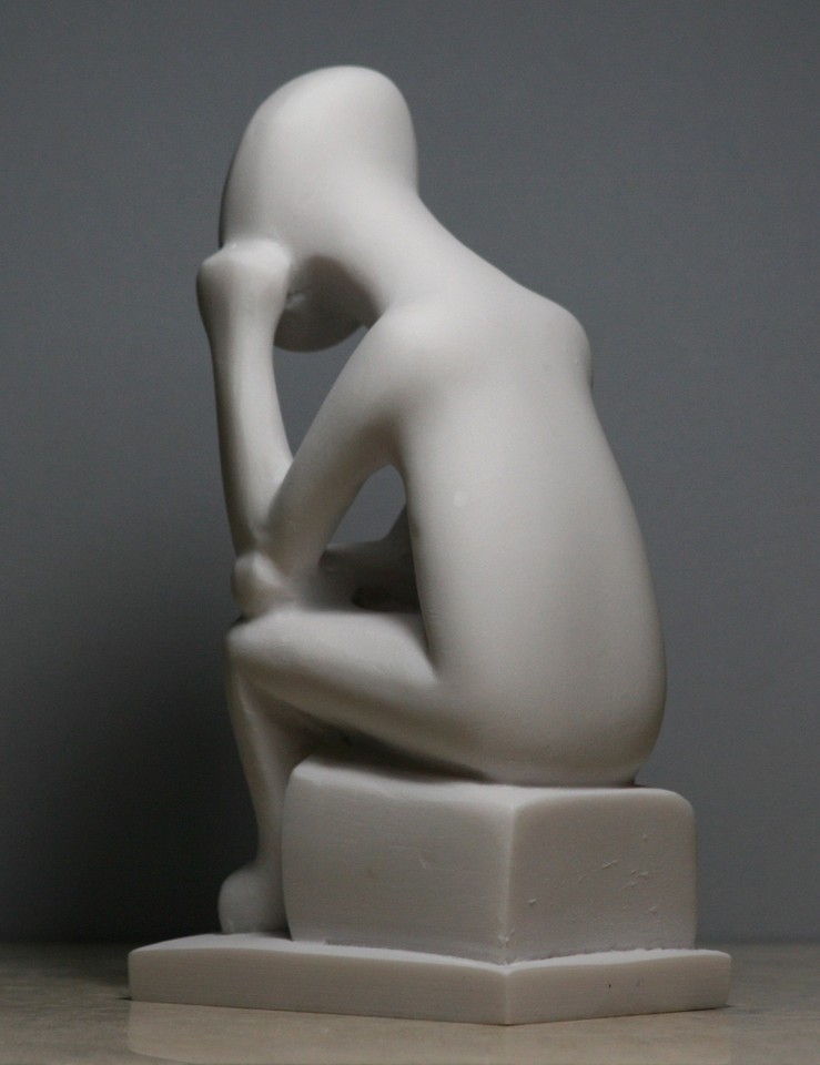 Thinker Cycladic Greek Art Figurine Idol Modern Statue Sculpture ...