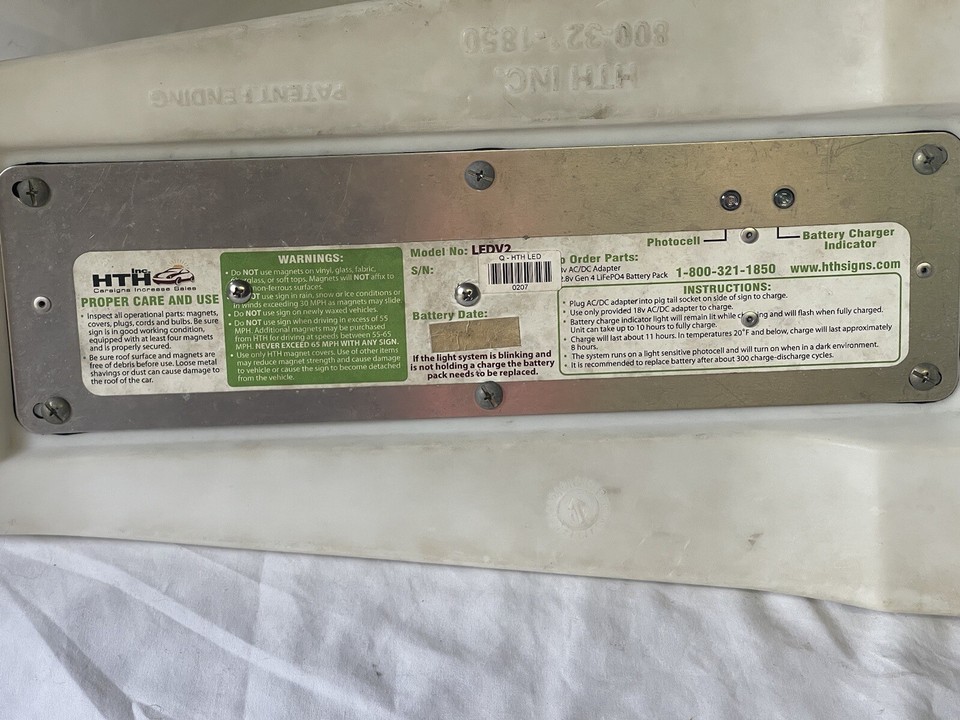 Dominos Pizza Magnetic Light Up Delivery Car Topper Sign No Cord | eBay