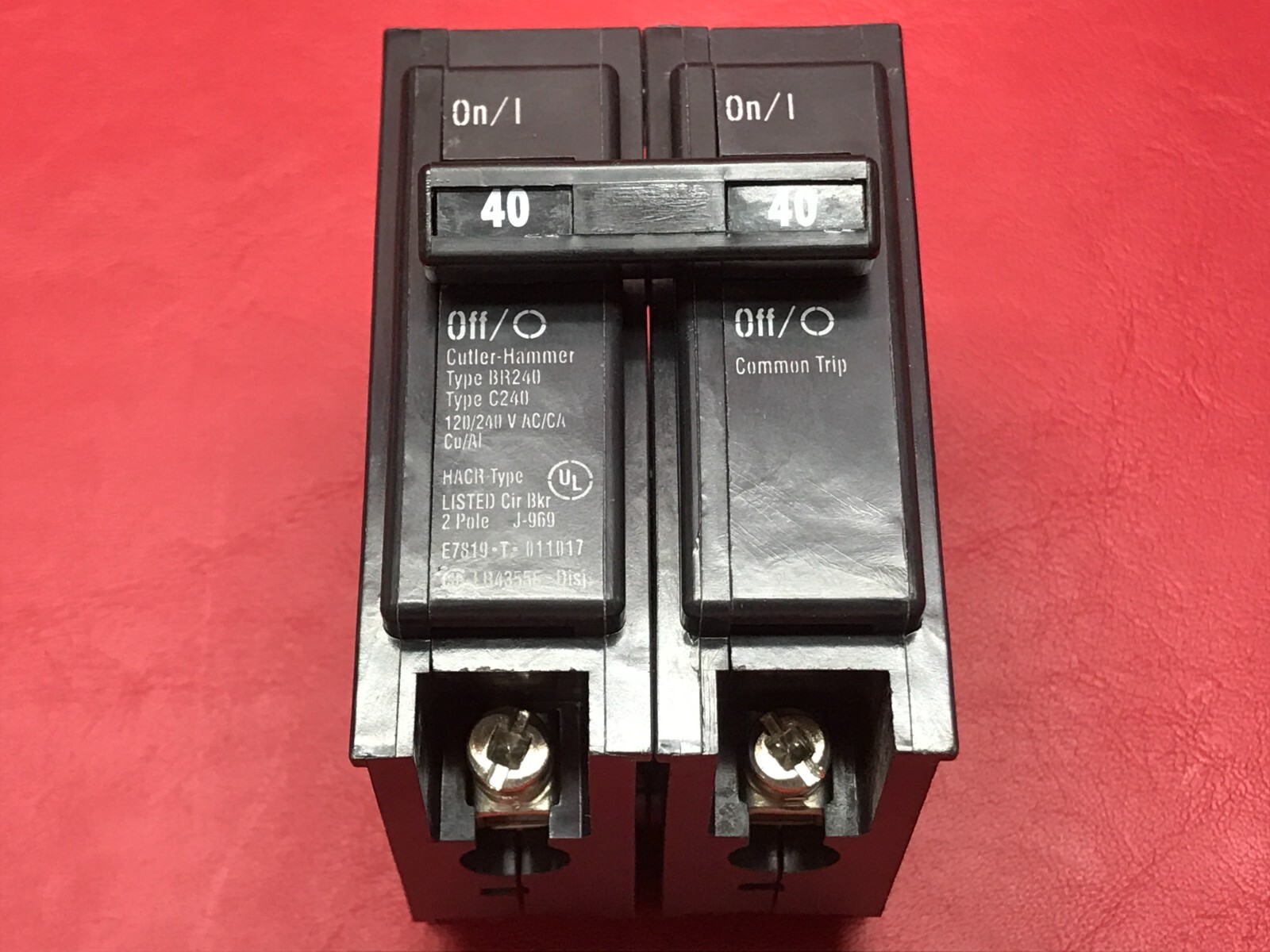 40 Amp Cutler Hammer Eaton 2 Pole 40A Type BR240 Type C240 Circuit ...