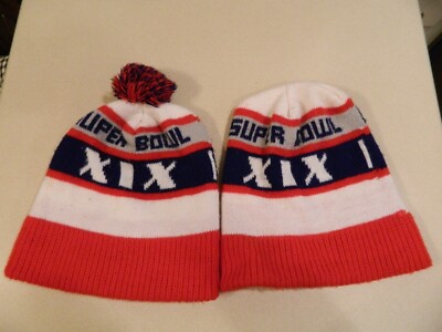 Vintage Super Bowl XlX Beanie Lot of 2 - San Fransico 49ers vs Miami ...