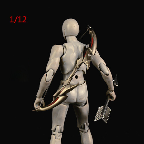 1/12 Scale Metal Bow Arrow Set For Ashe 6'' Action Figure Custom Body ...