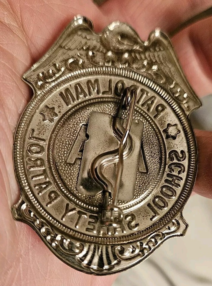 Vintage AAA School Safety Patrol Patrolman Pinback Badge Button Metal ...