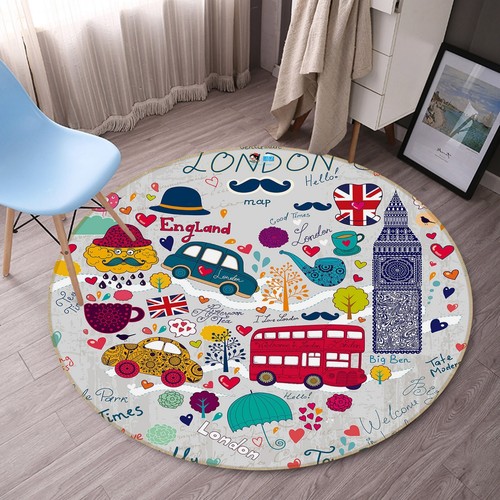 3D London Love Bus Car ZHUA2991 Game Non Slip Rug Mat Photo Carpet Amy ...