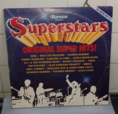 Ronco - Superstars Super Hits Vinyl Record 1978 R-2170 KISS, ABBA ...
