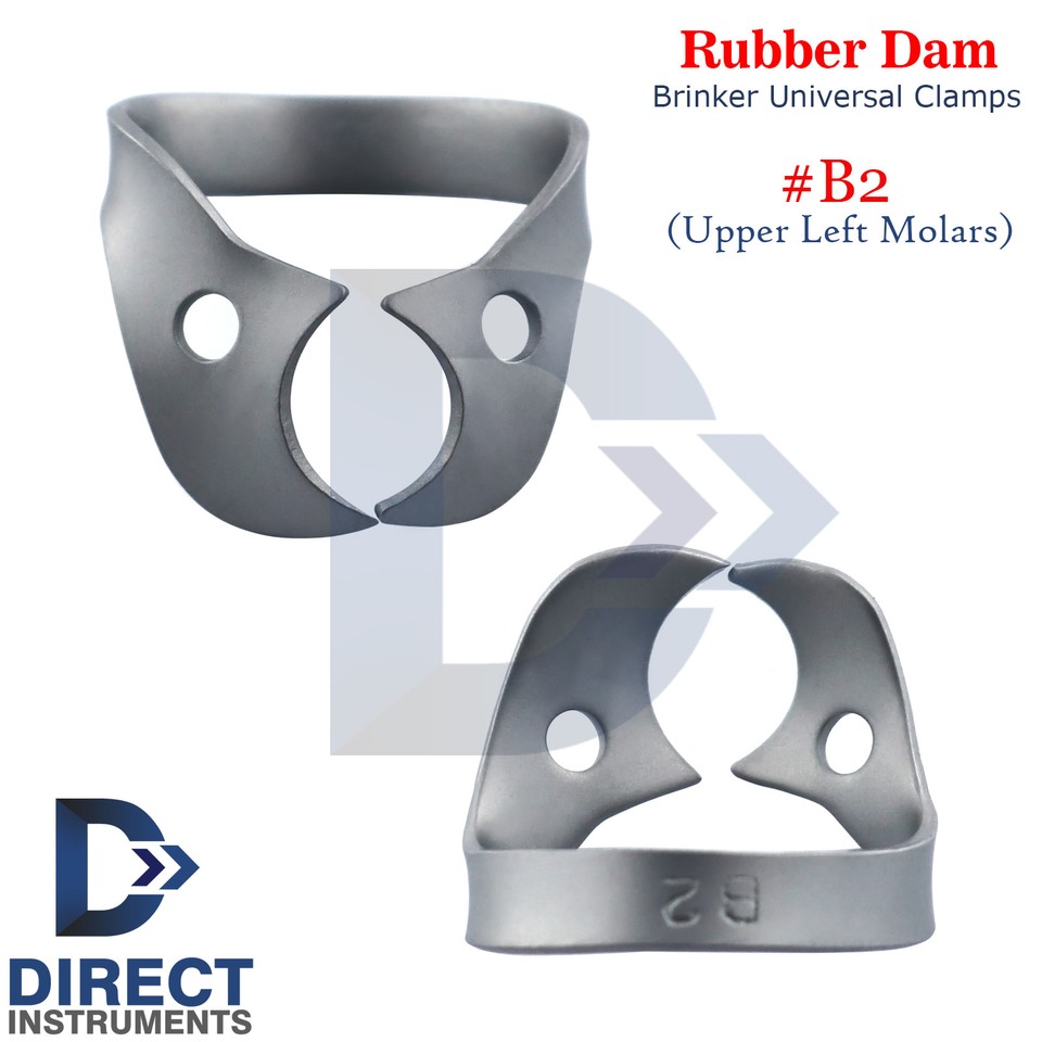 6PCs Set Dental Clamps Brinker Rubber Dam Tissue Molar Tissue Retractor ...