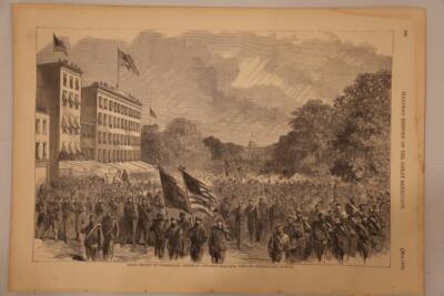 1866 HARPER'S CIVIL WAR ENGRAVING-GRAND REVIEW AT WASHINGTON DC ...