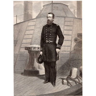 ADMIRAL DAVID DIXON PORTER US Navy 1863 Original Civil War Engraving A ...