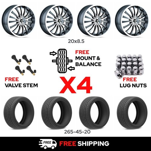 20" MAZZI Hype 351 w/ 265/45R20 Performance Wheel & Tire for 2019-2020 ...