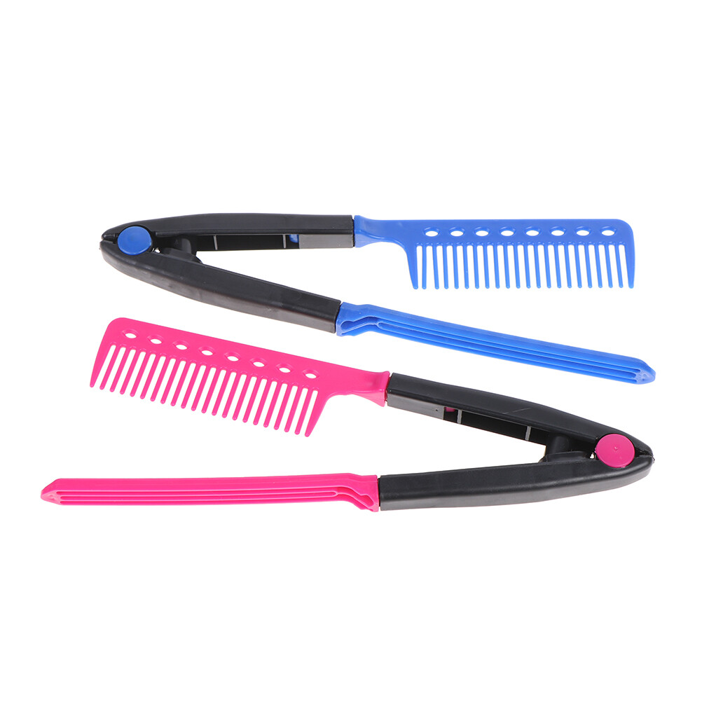 1X Straight Hair Comb Brush Tool For Dry Iron Hair Curl to Straight ...