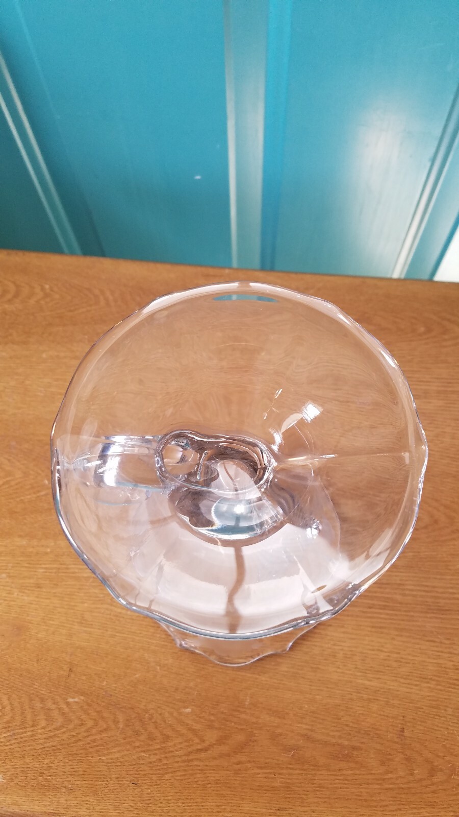 Duncan Miller Cornucopia Clear Glass Floral Etched Vase 8 1/4 inches ...