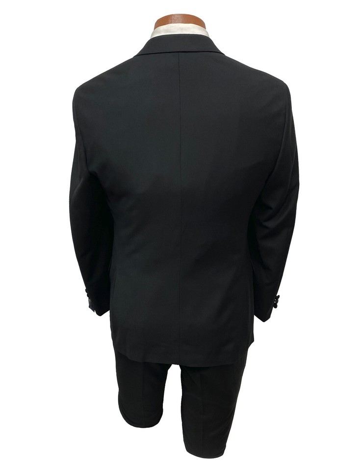 Men's Caravelli Black Tuxedo with Pants Shirt Studs Bow Tie Slim Fit ...