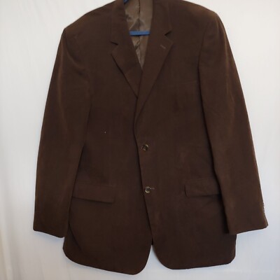 Andrew Fezza Mens Brown Blazer Sport Jacket Baxter Suede 46L | eBay