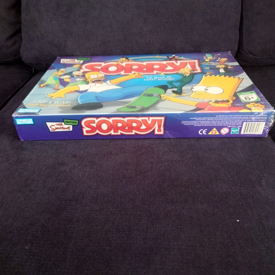 The Simpsons SORRY! Parker Brothers Board Game NEW SEALED | eBay