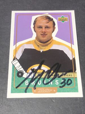 GERRY CHEEVERS SIGNED CARD AUTOGRAPH AUTO BOSTON BRUINS THE MASK Lot K ...