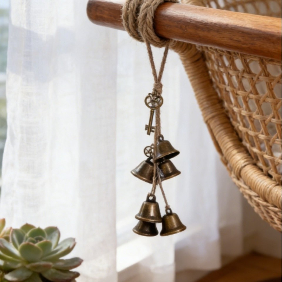 Hemp Rope Bells Outdoor Garden Hand-knitted Design Custom Hand-weaving ...