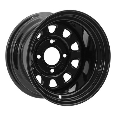 ITP Delta Steel Wheel 12x7 4/110 Blk 4+3 YFM 250X Bear Tracker 2X4 SRA ...