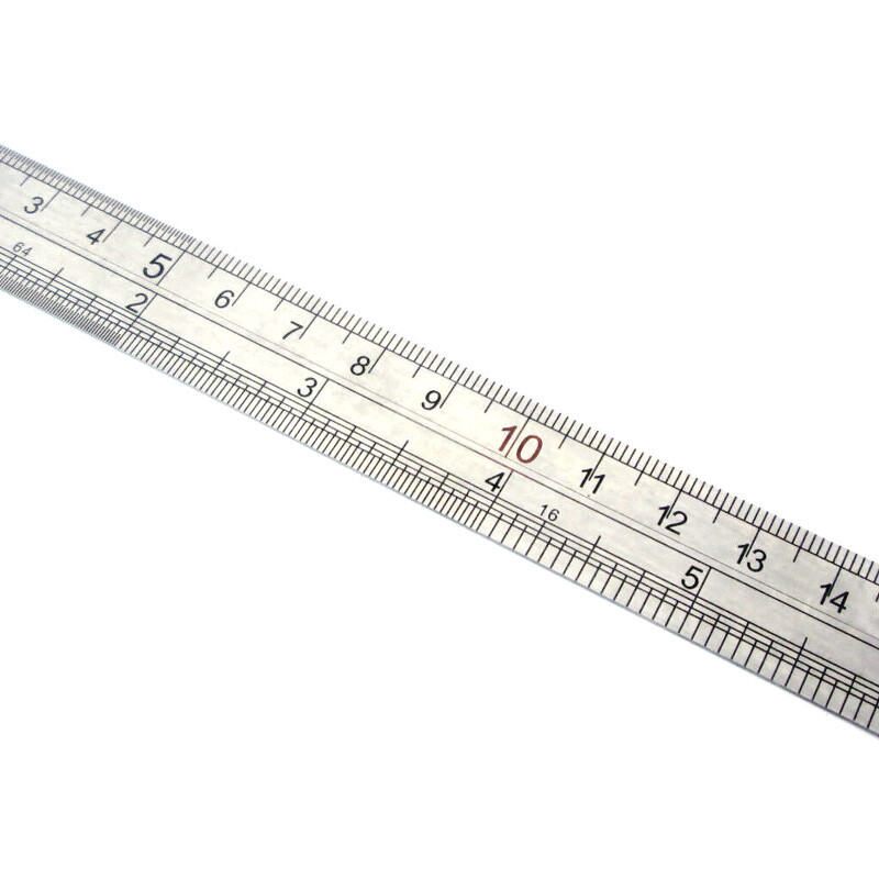 6" Stainless Steel Ruler Metric Imperial 15cm 150mm Straight Edge Metal ...