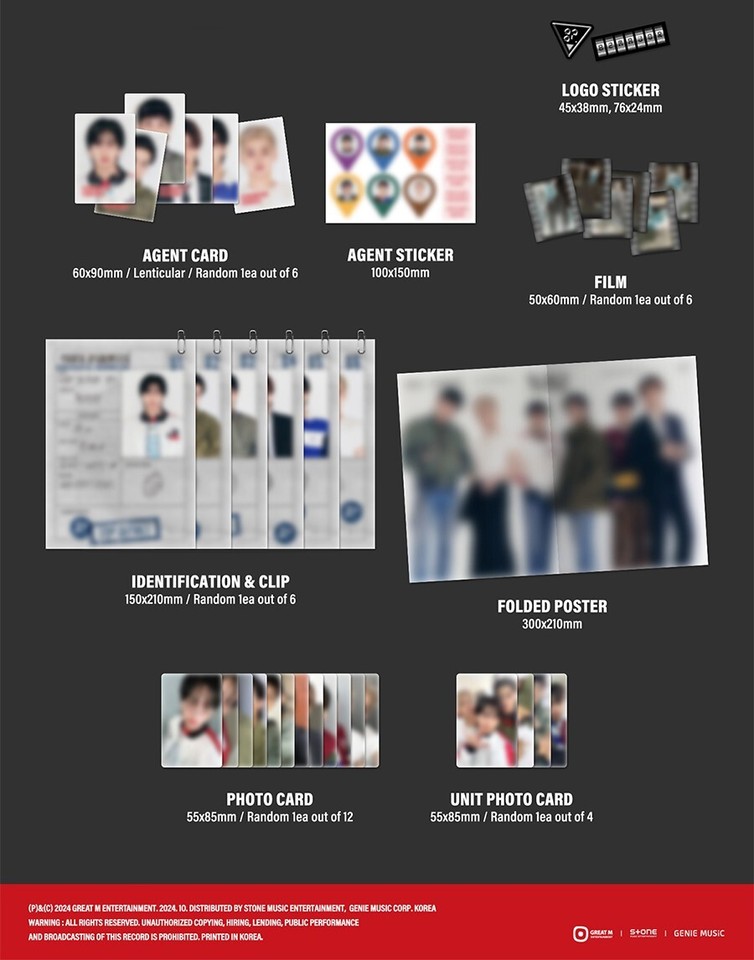 82MAJOR X-82 2nd Mini Album CD+Photo Book+Agent Card+3Sticker+Film ...