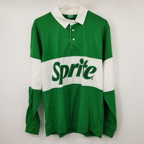NWT Sprite Long Sleeved Colorblock Collared Polo Shirt Size XL | eBay