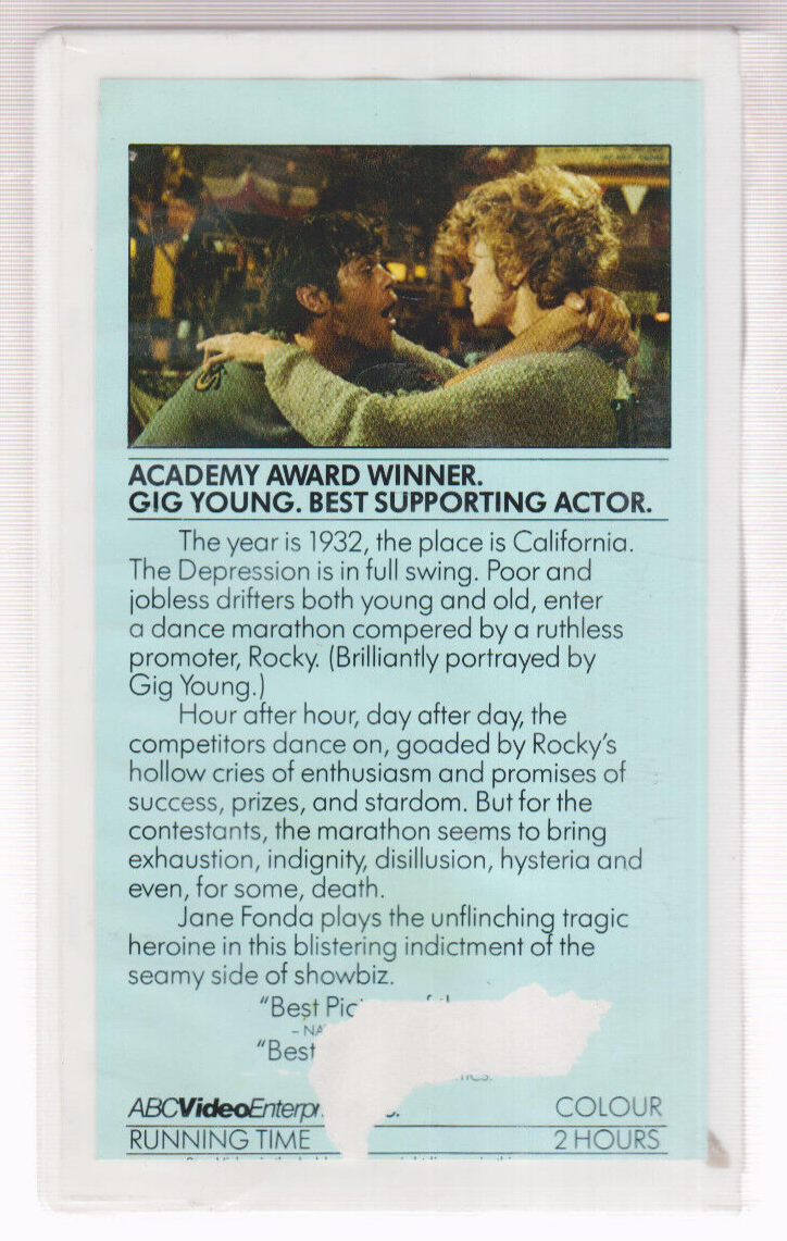 RARE BETA Video Tape THEY SHOOT HORSES, DON'T THEY? Small Box Ex-Rental ...