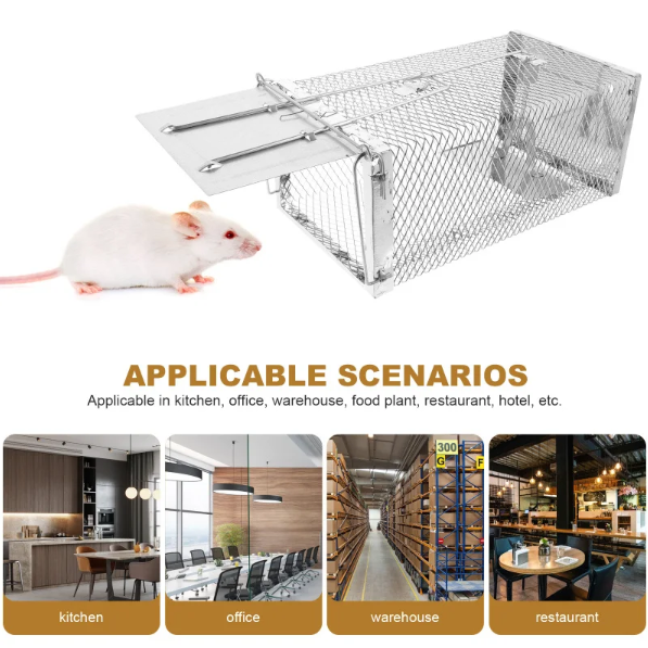USA Mouse Trap Rat Trap Rodent Trap Live Catch Cage, Easy to Set Up and ...