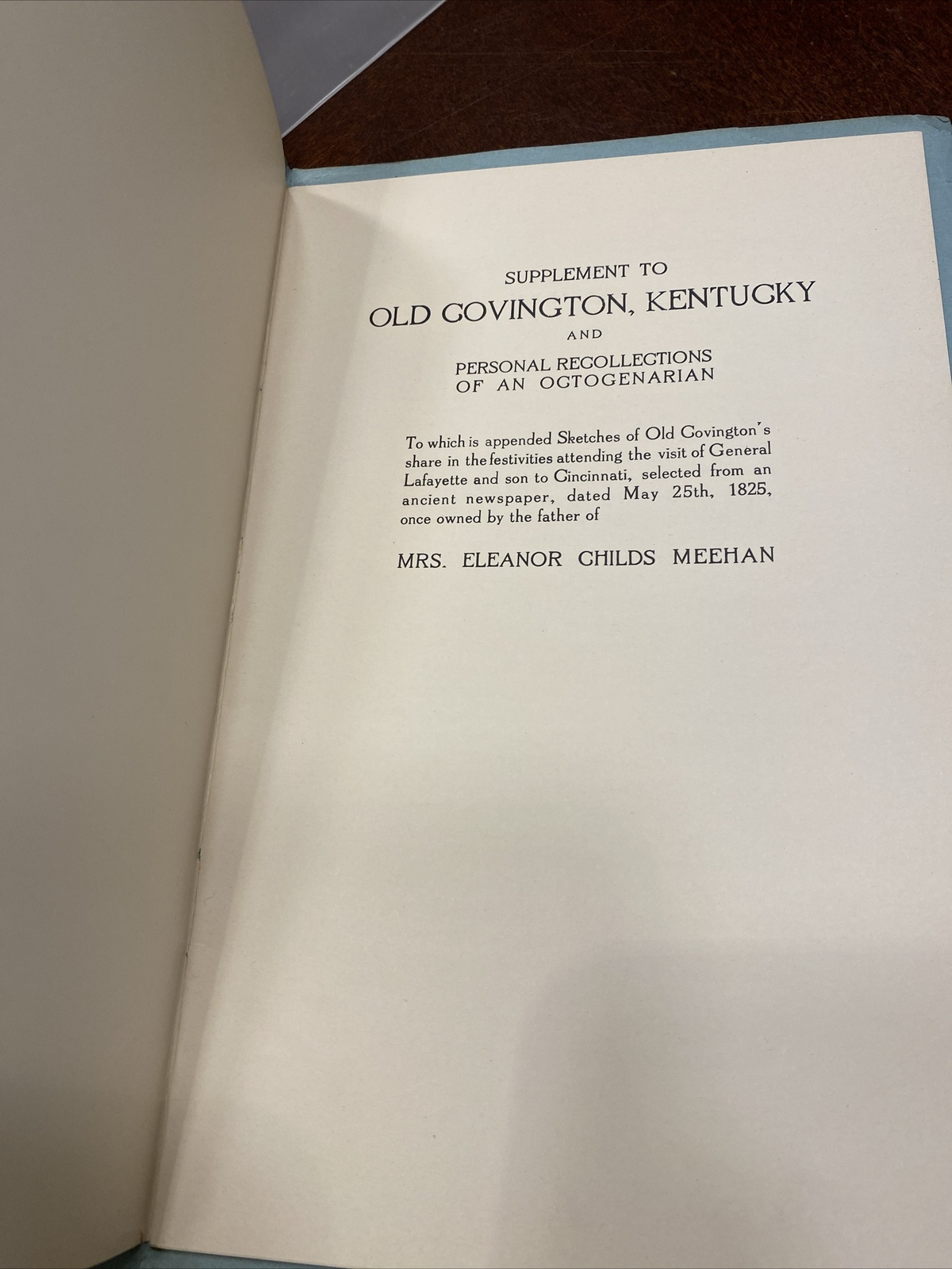 Supplement To Old Covington, Kentucky Sketches Octogenarian Mrs ...
