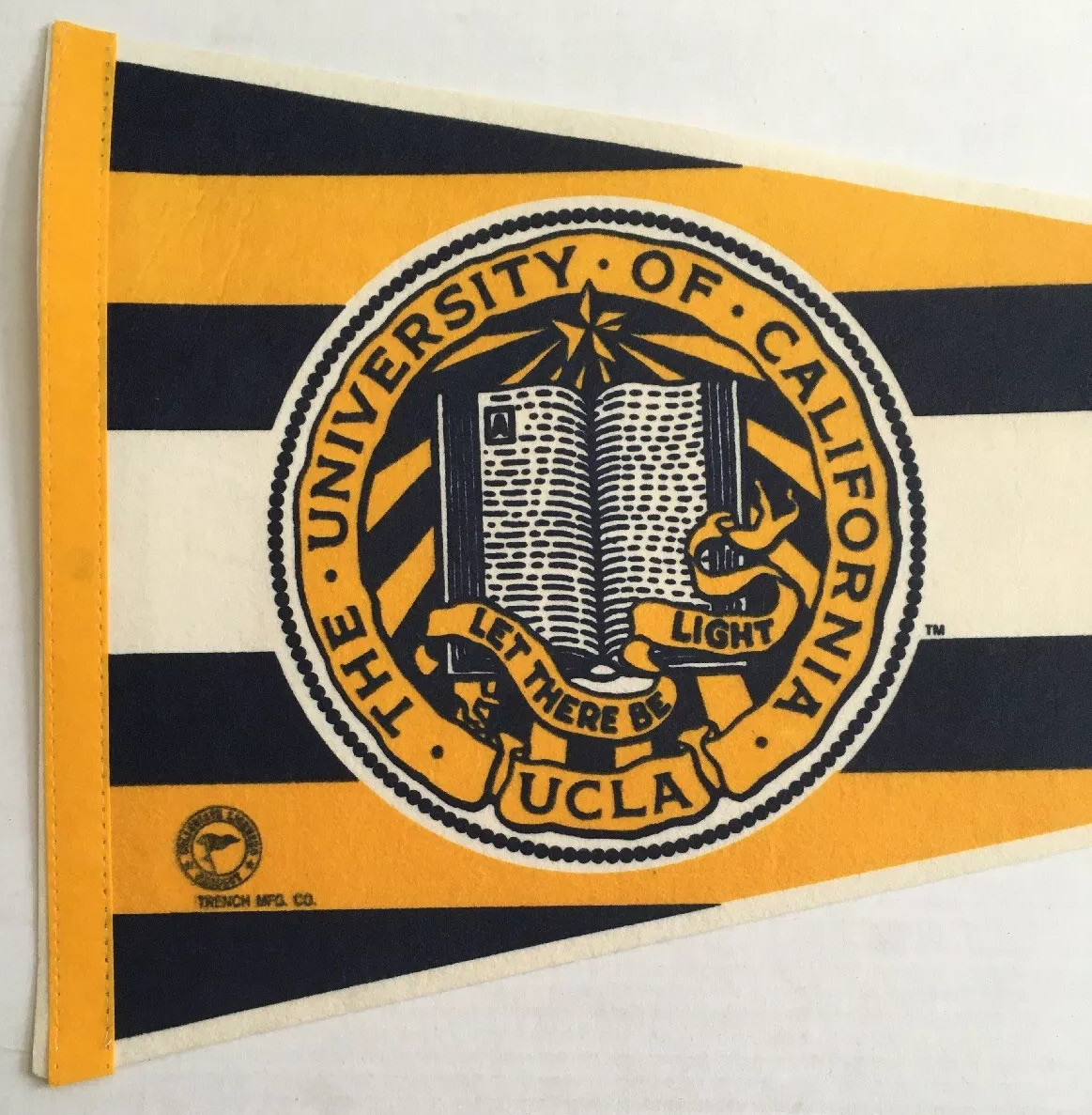 Vintage UCLA Felt Pennant Blue Yellow Collegiate Flag Rare Unique ...