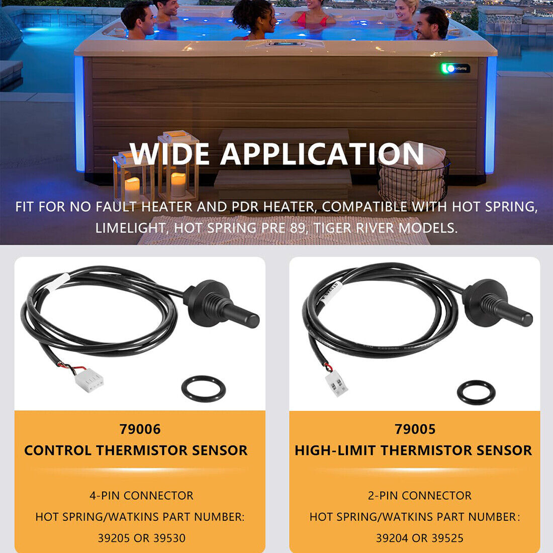 Hi-Limit/Temp Sensor Kit for Watkins Hot Springs Spa No-Fault Heater ...