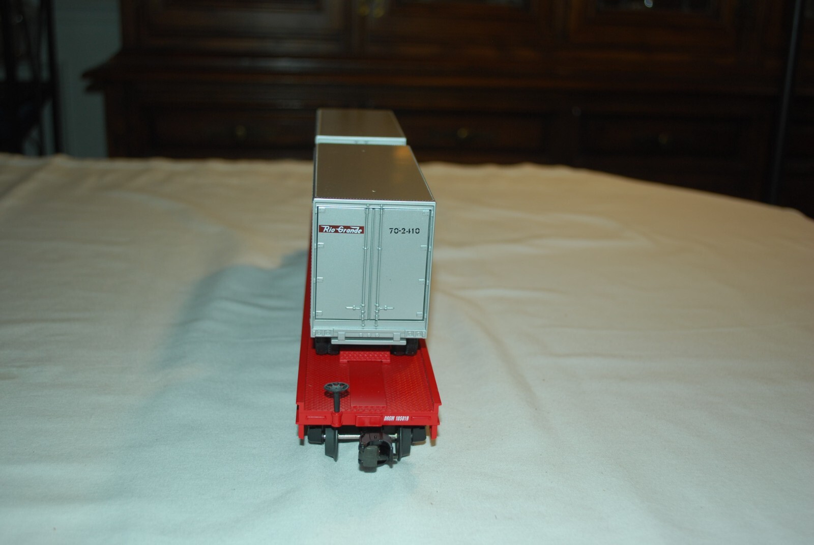 MTH DRGW #105019 FLAT CAR WITH VANS | eBay