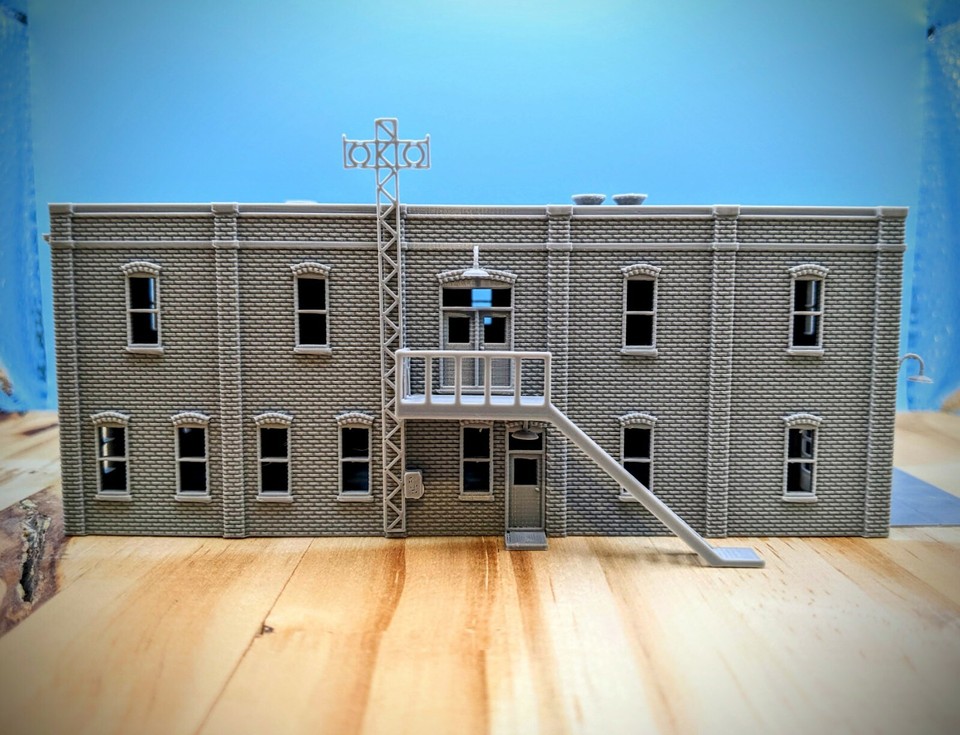 N-Scale - Fire Station #4 Austin Texas - 1:160 Scale Building House | eBay