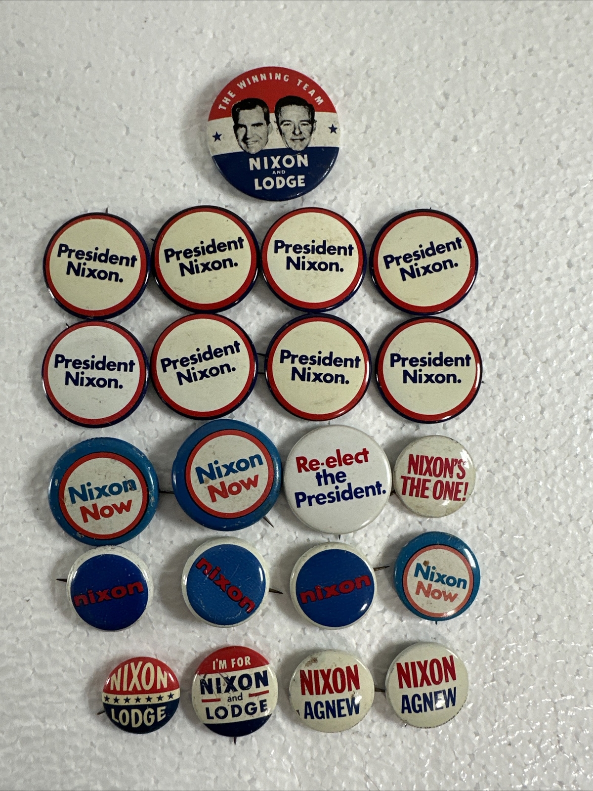 21 President Richard Nixon Buttons Pins Lapels Tabs Lot Various Sizes ...