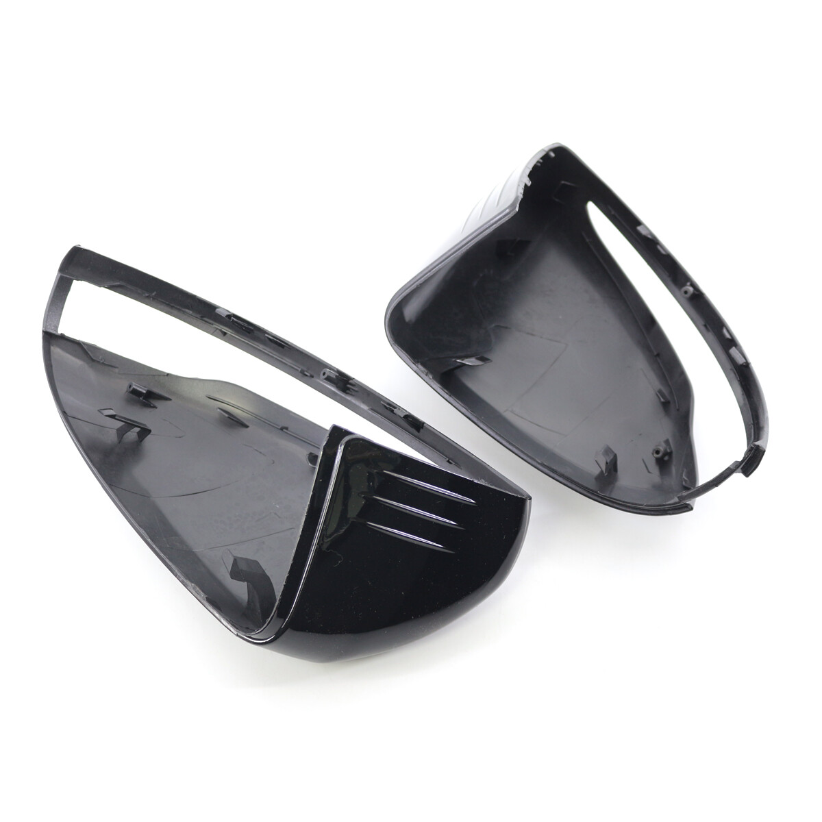 For Pair Mercedes Benz W205 W222 W213 Gloss Black Wing Mirror Cover Cap ...