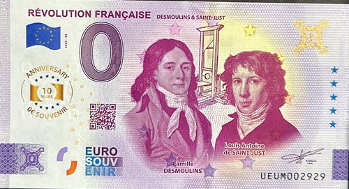 0 EURO Ticket French Revolution Desmoulins-Saint Just Anniversary 2025 ...