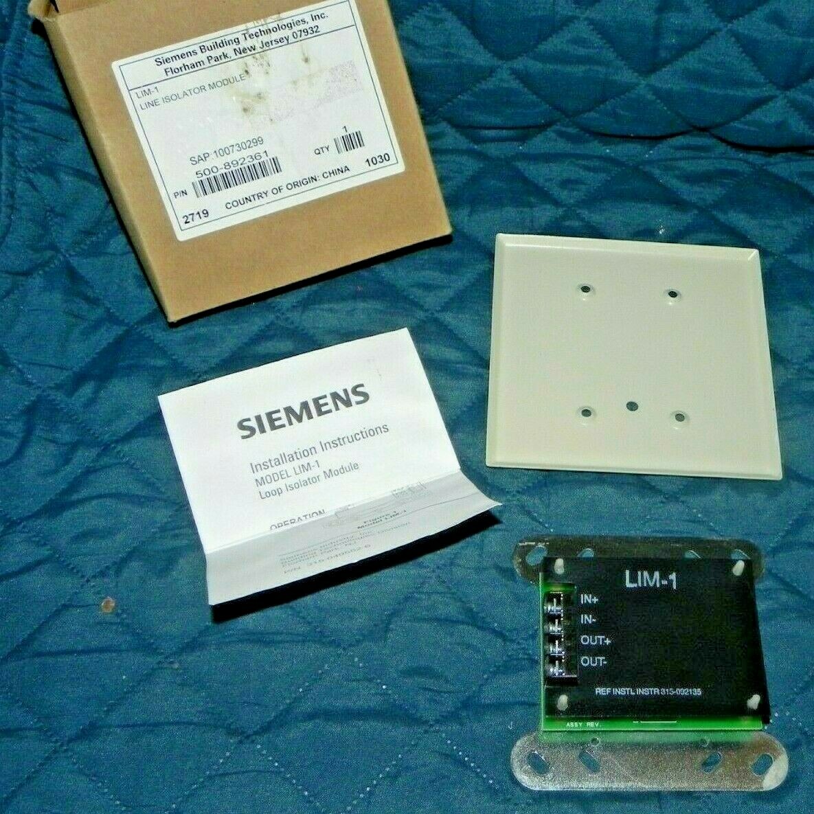 SIEMENS LIM-1 LOOP ISOLATOR MODULE with PLATE & PAPERWORK *Free ...