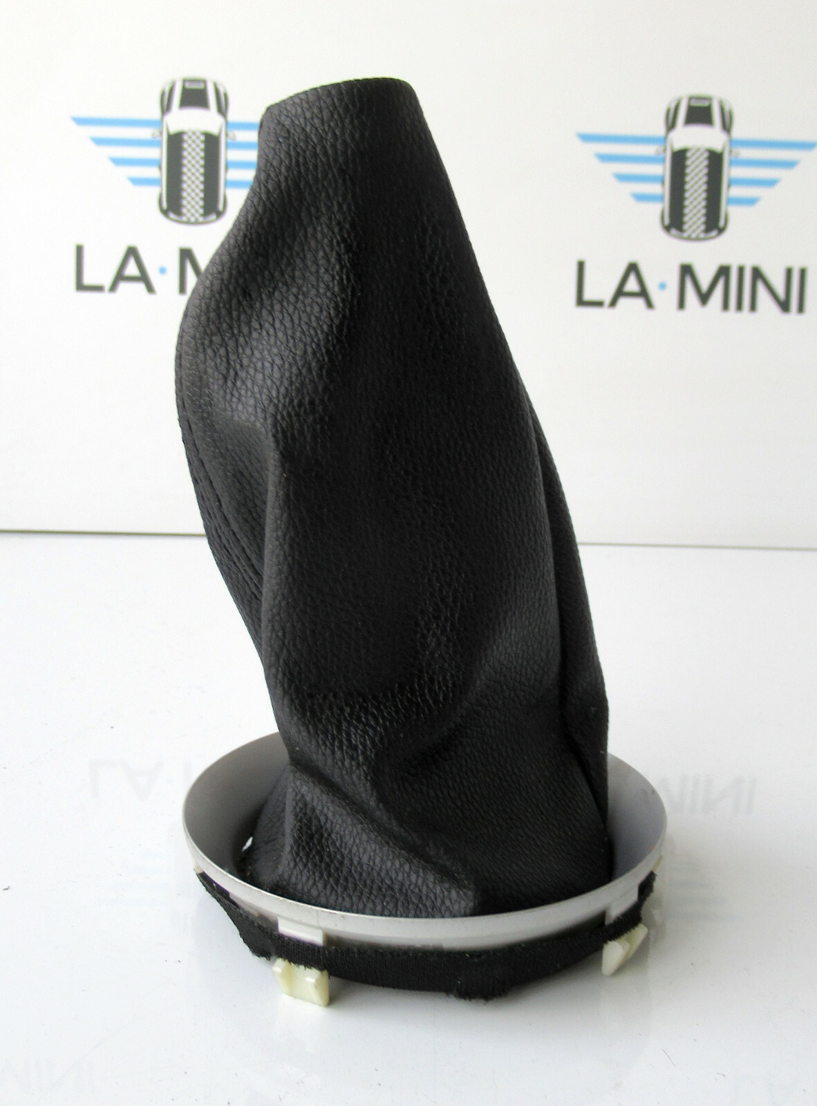 Genuine MINI Black Leather Gear Gaiter (Silver) for R56 R55 R57 R58 R59 ...