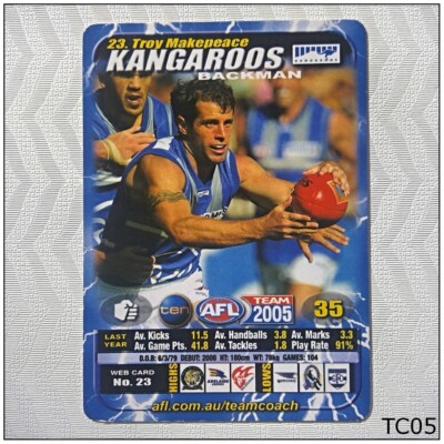 AFL Teamcoach 2005 #23 Troy Makepeace | eBay Australia