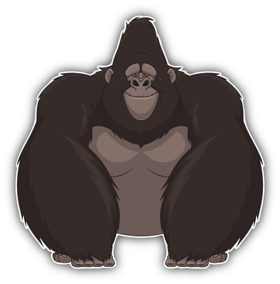 Happy Gorilla Car Bumper Sticker Decal 5'' x 5'' | eBay