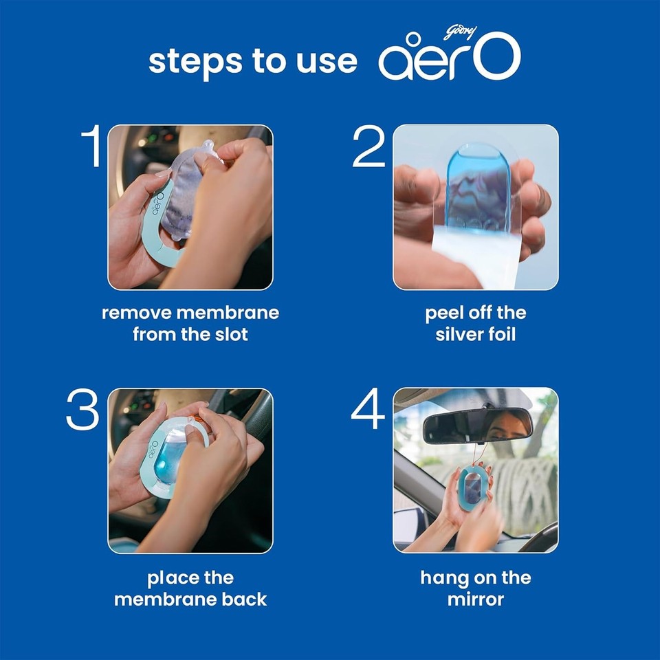 Godrej Aer O Hanging Car Air Freshener Gel | Car Accessories | Rose ...