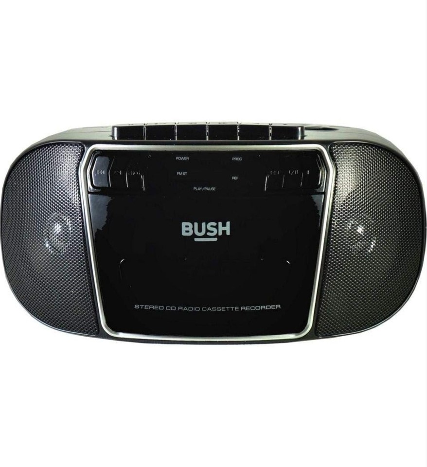 Bush CD Radio Player Cassette Boombox With Radio & 2 Stereo Speaker ...
