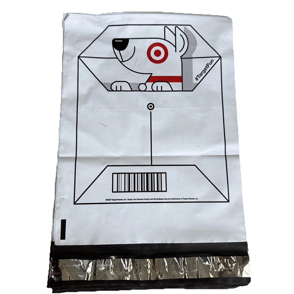 Target Poly Mailer Bags Bullseye Dog 10x13 Pack of 50 New! Peel and ...
