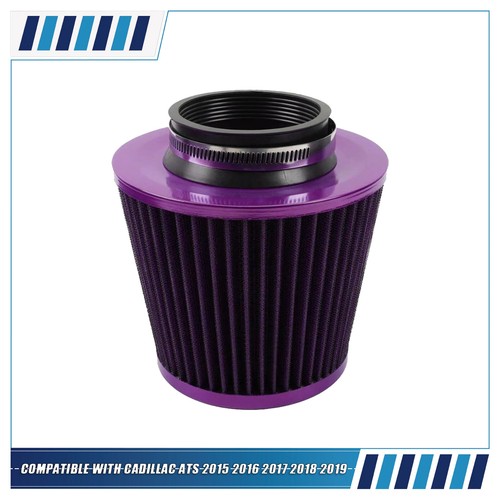 3" 76mm High Flow Inlet Cold Air Intake Cone Replacement Dry Air Filter ...